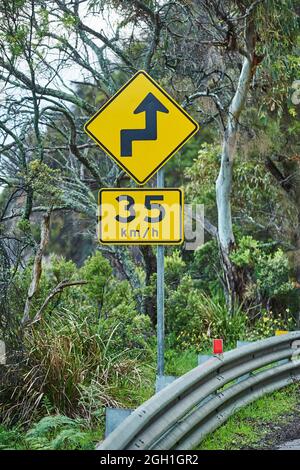 Great Ocean Road Sign on Highway 1 Australia Stock Photo - Alamy