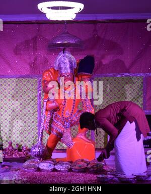 Pitra Parvat Hanuman Statue Indore MP India Stock Photo - Alamy