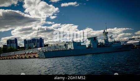 The HMCS Ville de Québec at the HMC Dockyard, part of CFB Halifax on ...