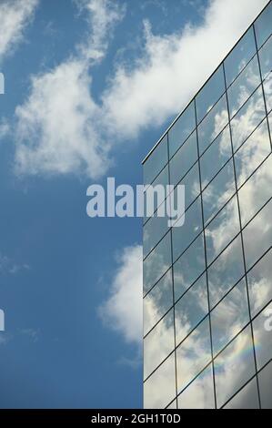 TUR, ITALY - Aug 08, 2021: A vertical shot of a modern building glass ...