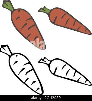 Carrot Vegetable Cartoon Colored Clipart Stock Vector Image & Art - Alamy