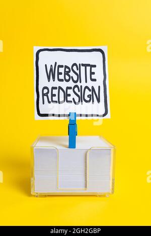Conceptual caption Website Redesign. Business approach modernize ...