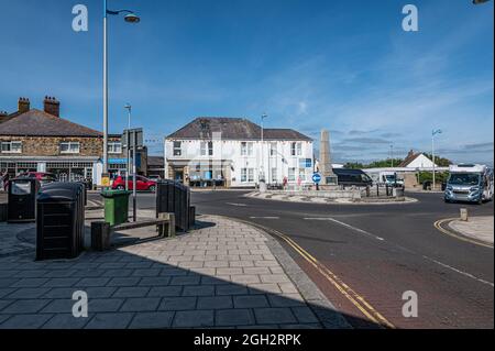 Seahouses town centre, Northumberland, England Stock Photo - Alamy