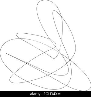 Random curvy, squiggle, freehand abstract shape. Squiggle, wriggle ...