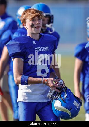 High School football action with Coeur d'Alene vs Post Falls freshmen ...