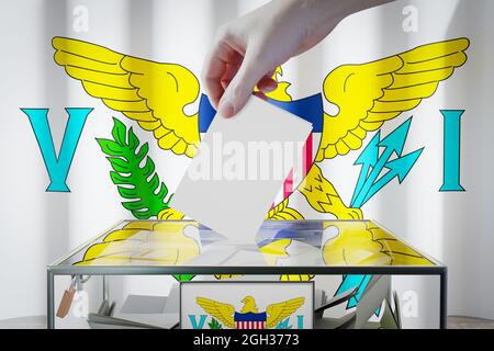 American Virgin Islands flag - voting, parliamentary election concept ...