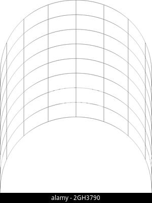 Abstract cylinder shape. Distorted line structure. Dynamic graphic ...