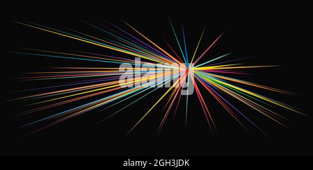 Dynamic, eccentric dynamic comic burst, action trail lines. Explosion ...