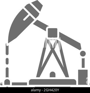 Drilling Rig icon. Monochrome simple element from oil industry collection. Creative Drilling Rig ...