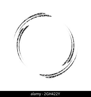 Black curvy lines in circle form. Geometric art. Design element for ...