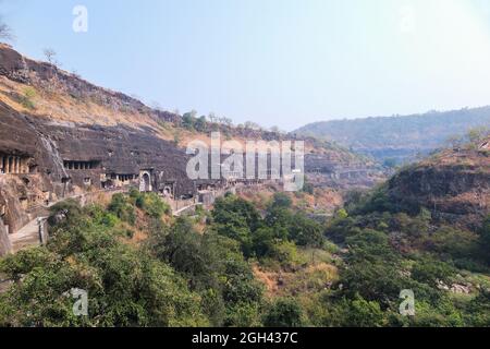 Wall Painting in Cave 1 at Ajanta Caves, near Aurangabad, Maharashtra ...
