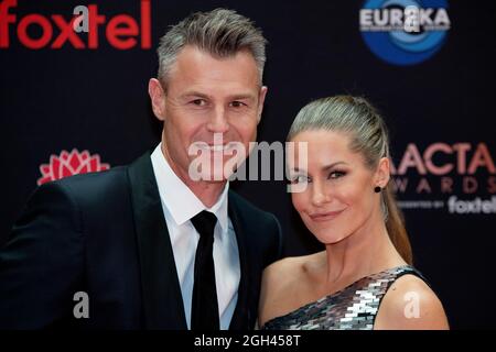 Rodger Corser and his wife, Renae Berry, arrive at the 2018 Logie Awards at The Star Casino on ...