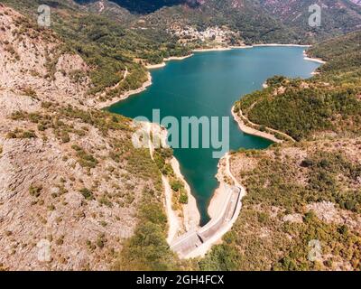 Tolla village and dam Corsica France Europe Stock Photo - Alamy