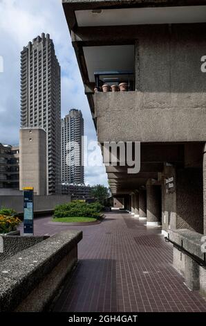 The Barbican Centre, London. The iconic brutalist architecture of the ...