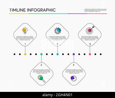 Collection of paper geometric infographics, a b c process options ...