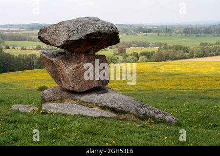 Rocks balancing on top of each other forming interesting shapes Stock ...