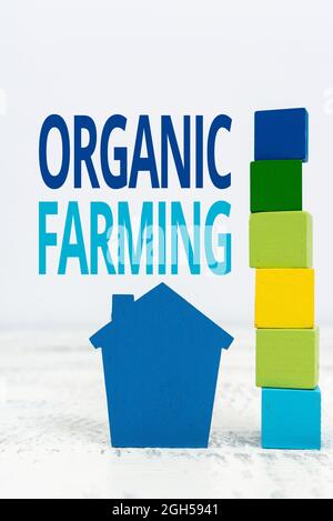 Sign displaying Organic Farming. Internet Concept agricultural system ...