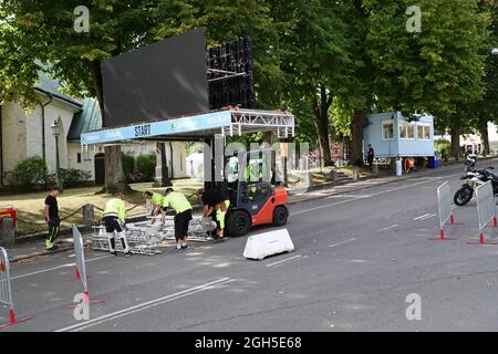 Tjejvättern bicycle race, Motala, Sweden Stock Photo - Alamy