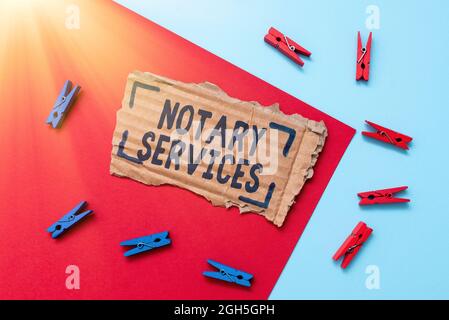 Inspiration showing sign Notary Services, Business approach services ...