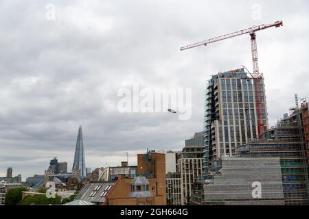 Good Year blimp over London Stock Photo - Alamy