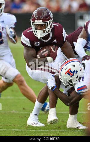Mississippi State running back Jo'Quavious Marks runs for a first down ...