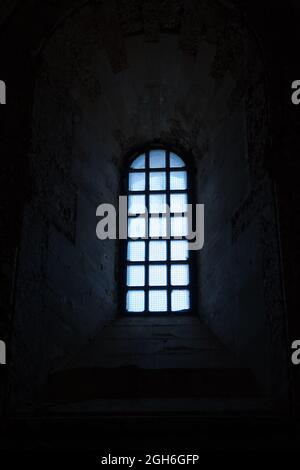 Backlit niche window in Castel del Monte (Italy Stock Photo - Alamy