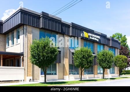 OLEAN, NY, USA-14 AUGUST 2021: Building of the defunct Exchange ...