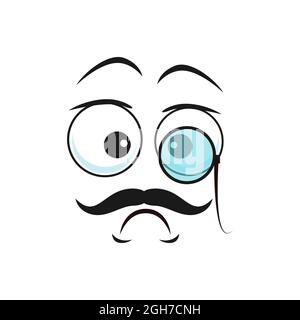 emoticon spy Emoji face man astronaut retro Stock Vector Image & Art ...