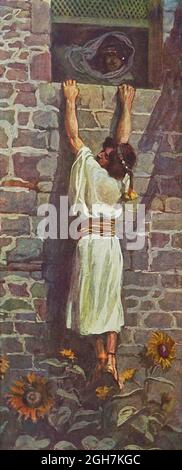 Michal Makes David Escape from Saul by Felix Hoffmann Stock Photo - Alamy