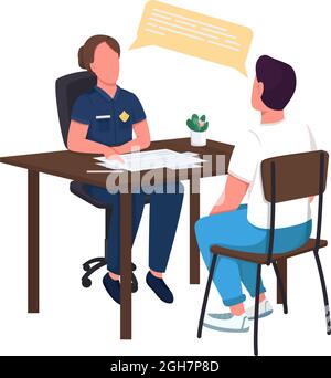 Male female detective characters. Cartoon private detectives scenes ...