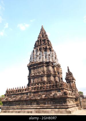 Prambanan Temple and blue sky in Java, Indonesia taken in July 2023 ...