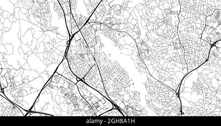 Urban vector city map of Sollentuna, Sweden, Europe Stock Vector Image ...