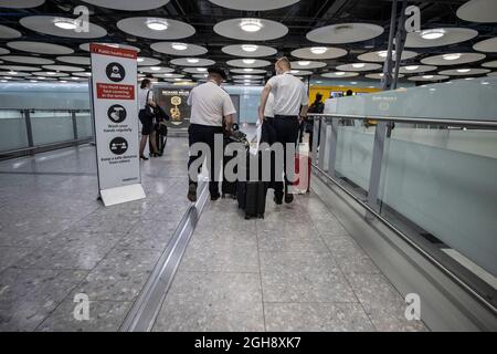 Border entrance into the United Kingdom at Heathrow Terminal 2, England ...