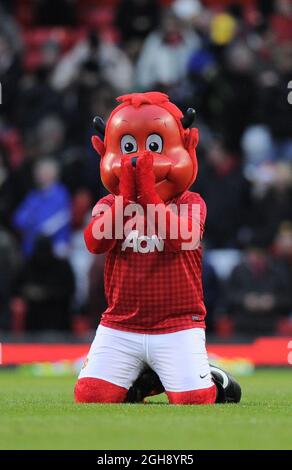 Manchester United mascot, Fred the Red Stock Photo - Alamy