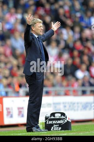 Everton Manager David Moyes during the Newcastle United v Everton ...