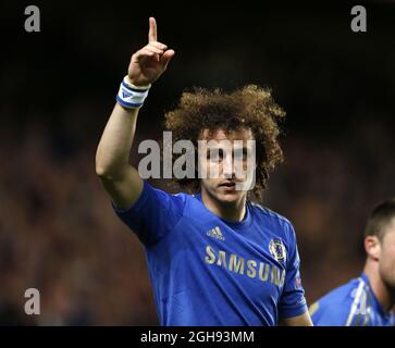 Chelsea's David Luiz celebrates scoring his side's first goal of the ...