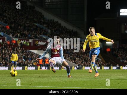 Arsenal's Jack Wilshere scoring his sides opening goal during the ...