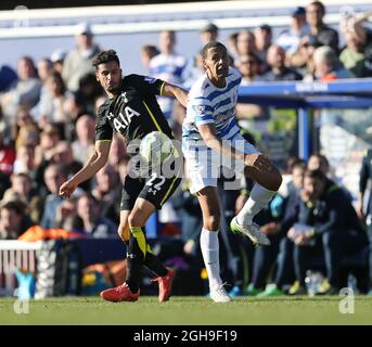 Queens Park Rangers' Rio Ferdinand on the bench with Queens Park ...