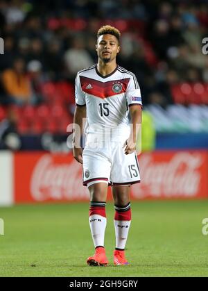 Serge Gnabry (Germany, #20) in a duel with David Hancko (Slovakia, #16 ...