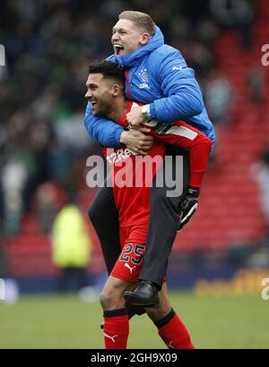 Rangers Martyn Waghorn celebrates after scoring his sides second goal ...