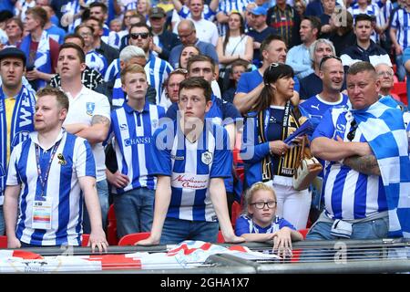 Dejected Wednesday fans during the Skybet Championship Play Off Final ...