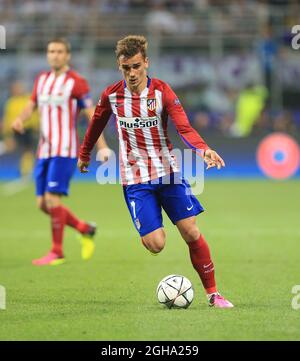 Atletico Madrid's Antoine Griezmann in action during the match Stock ...