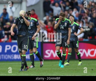 Aaron Ramsey of Wales dejected during the World Cup Qualifier Group D ...