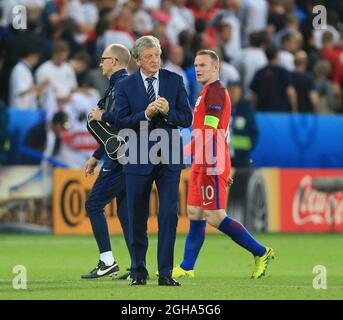 Roy Hodgson coach of England dejected during the UEFA European ...