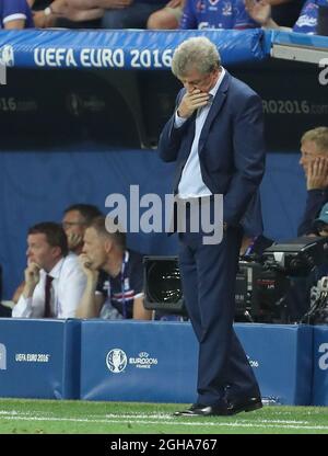 Roy Hodgson coach of England dejected during the UEFA European ...