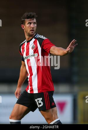 Jake Wright of Sheffield Utd during the Championship match at Bramall ...
