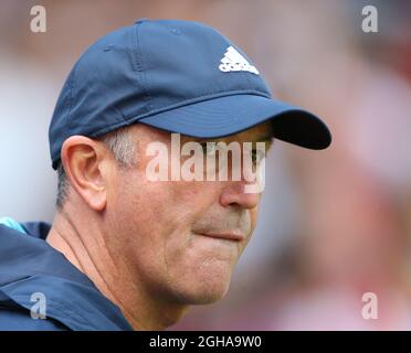 West Brom's Tony Pulis looks on during the Premier League match at ...