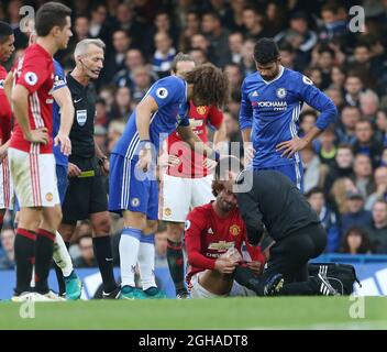 Manchester United's Marouane Fellaini after the Premier League match at ...