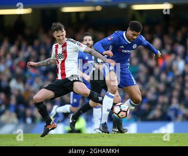 Chelsea's Ruben Loftus-Cheek tussles with Brentford's Maxime Colin ...