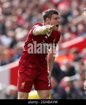 Liverpool's James Milner during the match at St. Jakob-Park, Basel ...